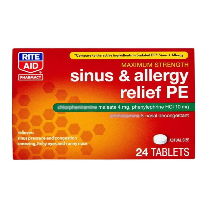 EXPIRY 12/2023 Rite Aid Sinus & Allergy Relief PE (24 Tablets) | Lazada PH