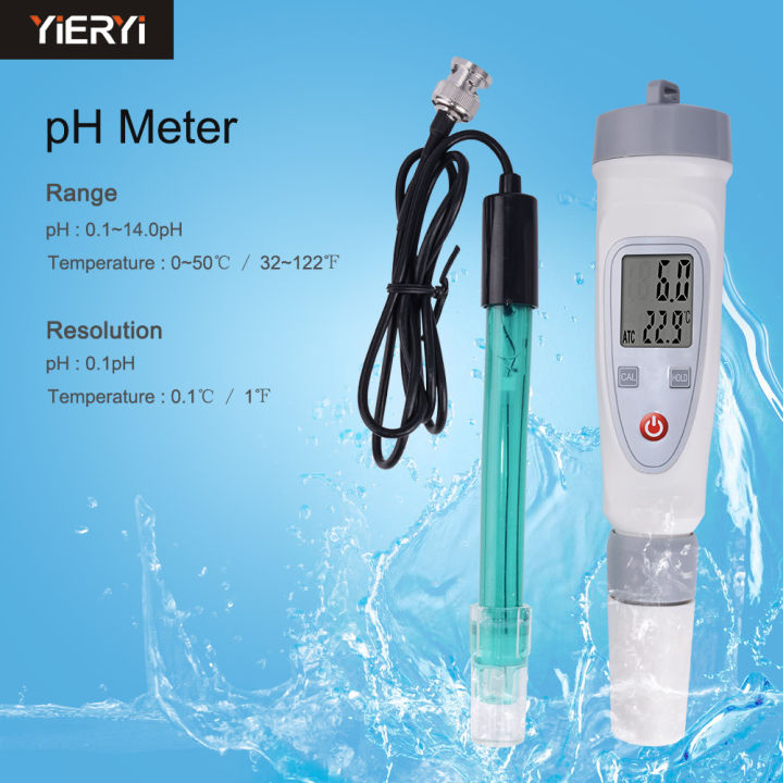 yieryi Digital Water Quality Tester Pen PH Meter PH-20W External ...