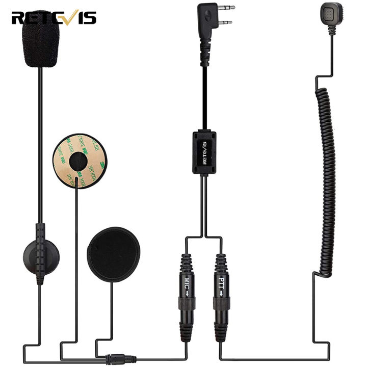 Retevis หูฟังติดหมวกกันน็อคจักรยานยนต์,หูฟังวิทยุสองทางเข้ากันได้กับ ...