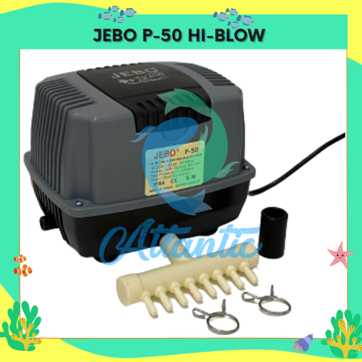 Jebo P50 P-50 Pompa Udara Aerator Hi-Flow Air Pump Blower Aquarium ...