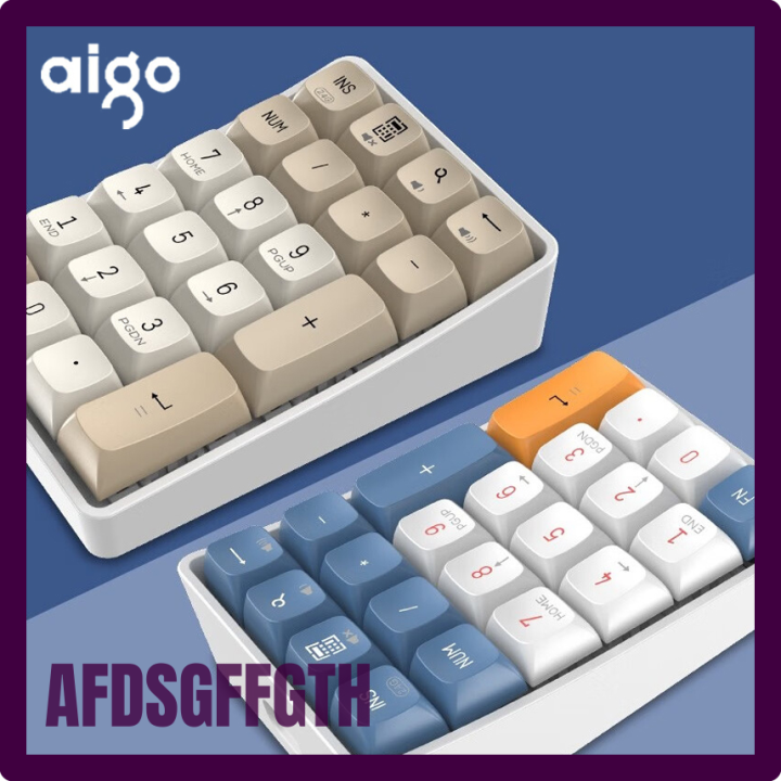 KSHD Aigo Keyboard Numerik A18การยศาสตร์แบบไร้สายคีย์บอร์ดแบบกลไกการ ...