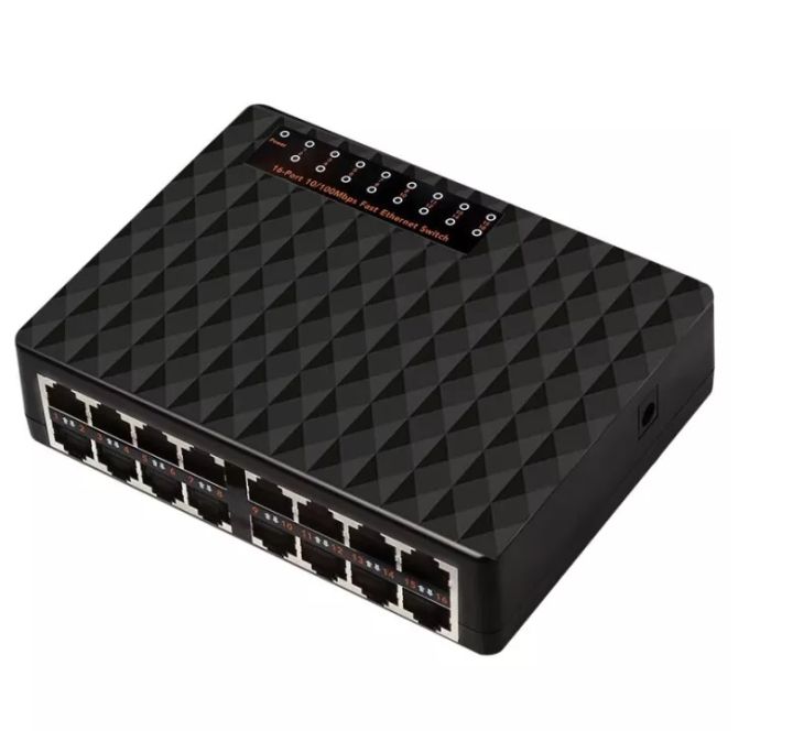 16 Port Ethernet Switch Network Hub 10/100Mbps (BLACK/WHITE) | Lazada PH