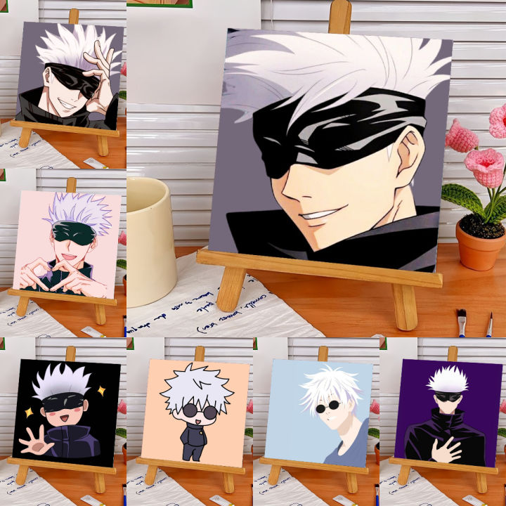 ORFON 20×20cm with frame paint by number Jujutsu Kaise / Satoru Gojo ...
