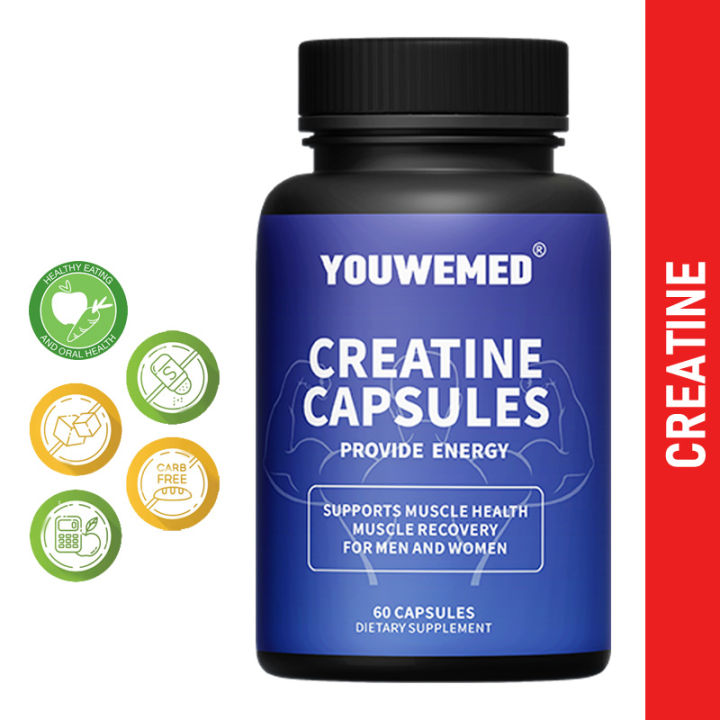 Creatine capsules 1200 mg | Creatine monohydrate | for muscle growth ...