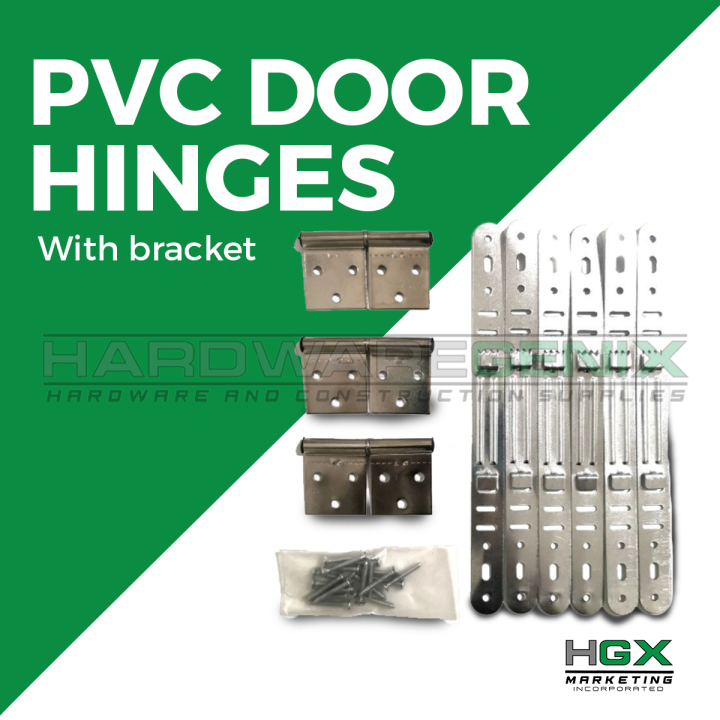 PVC Door Hinge and Bracket 1 Set | Lazada PH