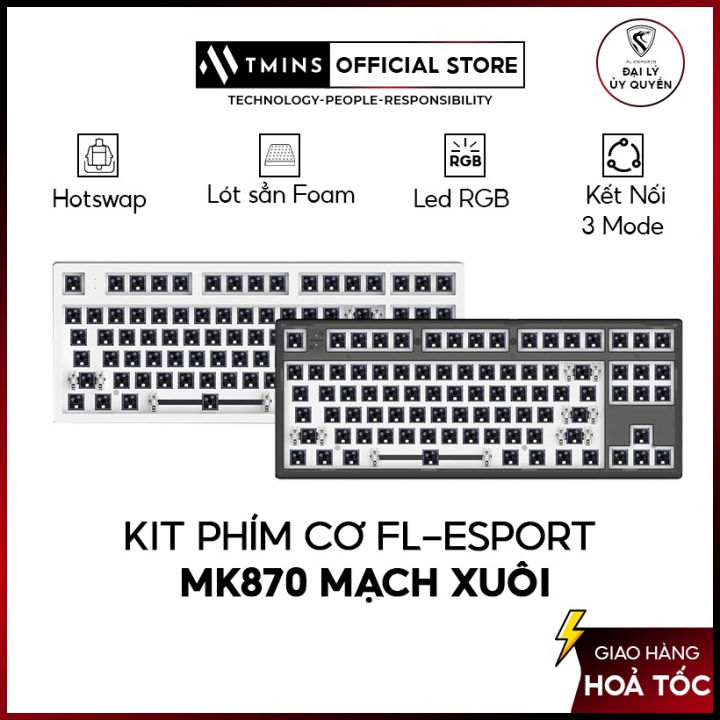 Kit bàn phím cơ FL-Esports MK870 3 Mode (Mạch xuôi) (Bluetooth ...