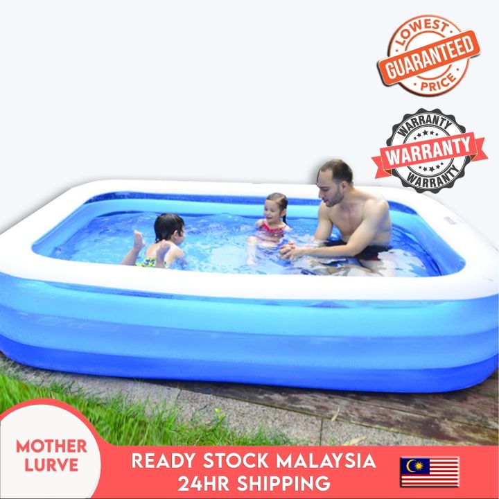 2 Rings Inflatable Swimming Pool Kids Kolam Mandi Besar Murah Big Size ...