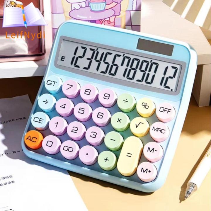 LEIFNYDI Mechanical Keyboard 12 Digits Calculator Widscreen Solar ...