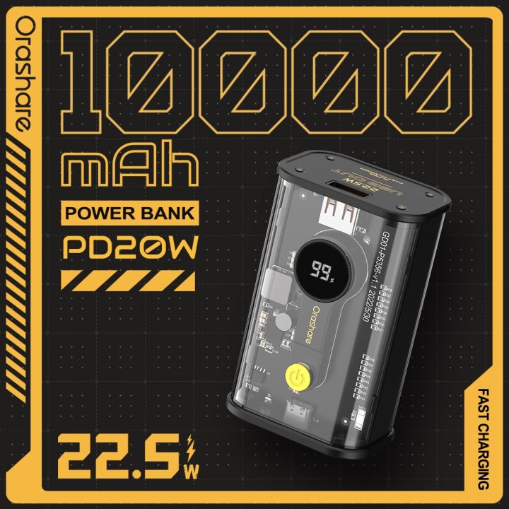 Fast send Orashare OT10 10000mAh Mini Powerbank PD20W Fast Charge ...
