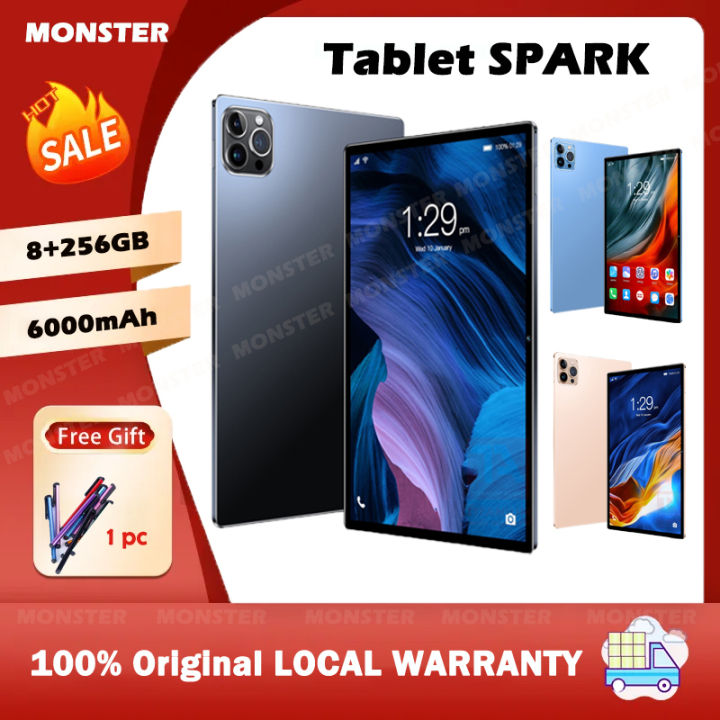 Monster Tablet SPARK Android 10-inch Original 5G Android 13 8GB+256GB ...