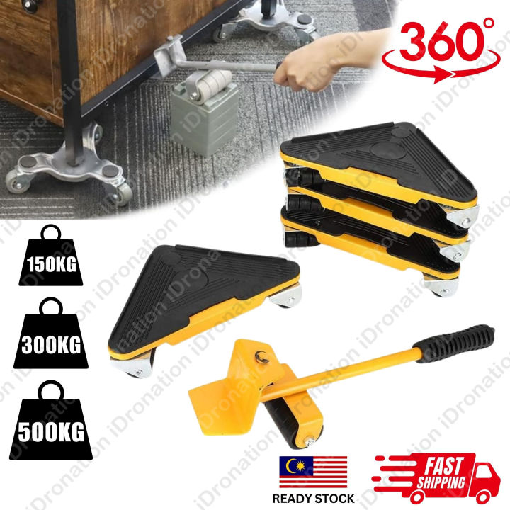 4PC Furniture Mover Lifter Cabinet Transport Tools Rolling Wheel Slider ...