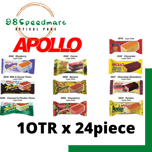 [98] Apollo Layer Cake 17gm x 24pieces - Outer | Lazada