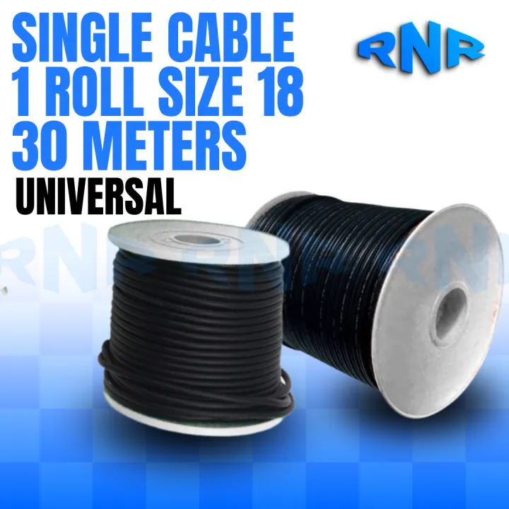 SINGLE CABLE 18 AWG 30 METERS ROLL HIGH-QUALITY ELECTRICAL WIRE | Lazada PH
