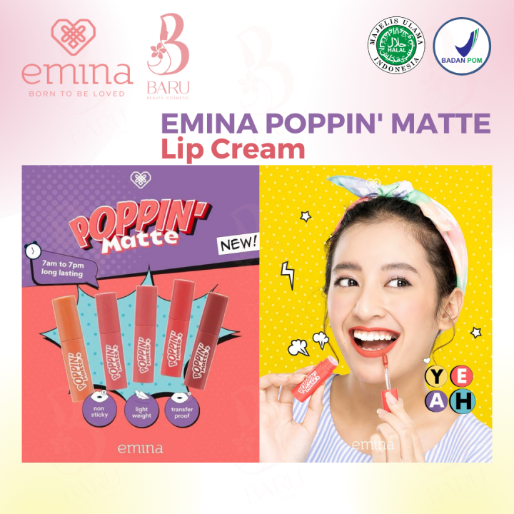 ⛄️BARU⛄️ [PROMO MURAH!!] EMINA POPPIN' MATTE LIP CREAM Original BPOM ...