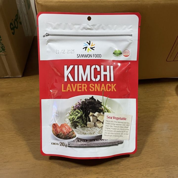 สาหร่ายโรยข้าวรสกิมจิ Kimchi Laver Snack ขนาด 20 กรัม | Lazada.co.th