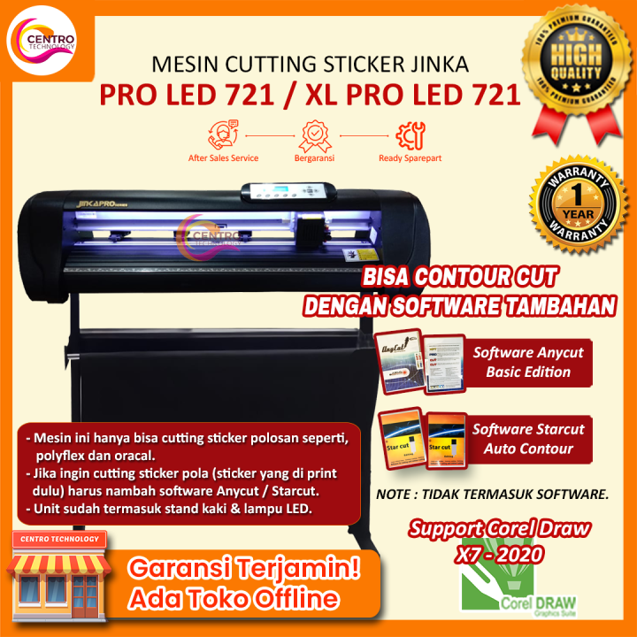 [ PACKING PETI KAYU ] Mesin Cutting Sticker Jinka PRO LED / XL PRO 721 ...
