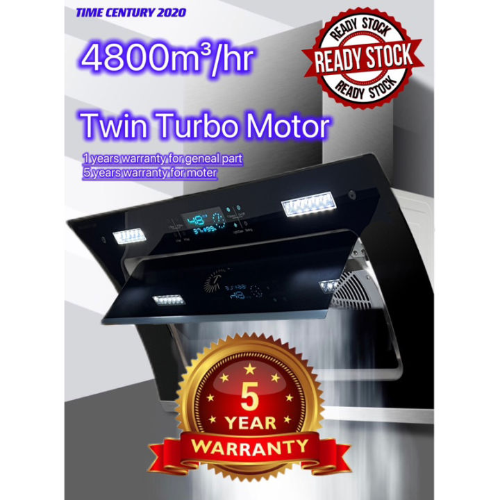 Twin Turbo motor Cooker Hood Kitchen Hood 4800m³/hr New Technology | Lazada