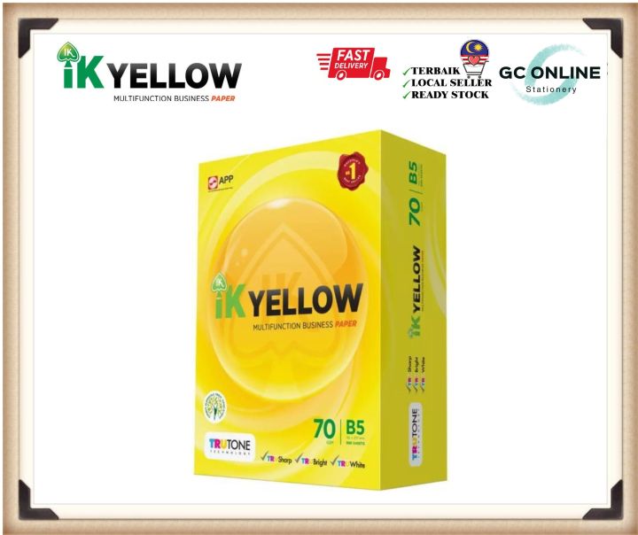 IK Yellow B5 Paper 900 Sheet 70Gsm / Kertas B5 | Lazada