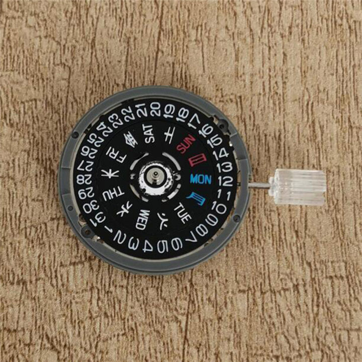 Original NH36 Watch Movement Black Calendar Red Blue Week Plate double ...