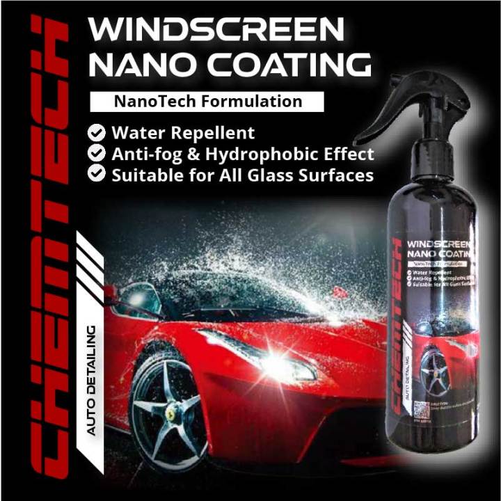 CHEMTECH Windscreen Nano Coating - Ceramic Coating for Windscreen, Window & Mirror Water ...