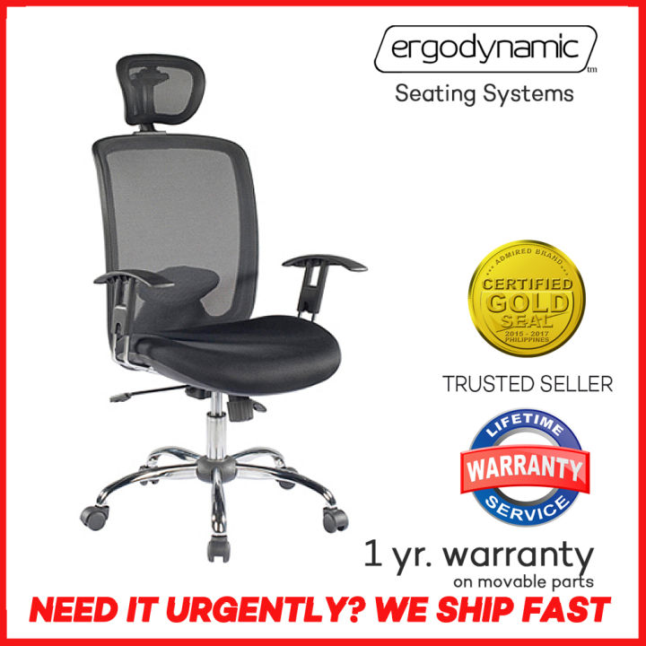 Ergodynamic EHC-129 HEAVY DUTY Executive High Back Mesh Office Chair ...