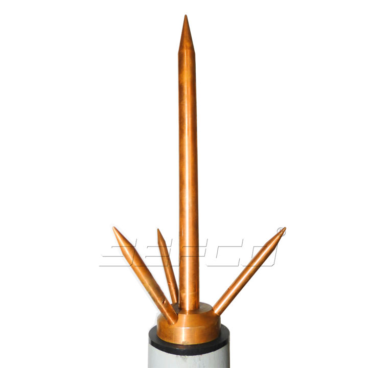 Air-Terminal Franklin Rod/แท่งล่อฟ้าแบบฟาราเดย์ทำมุม45องศาป้องกันฟ้าผ่า ...