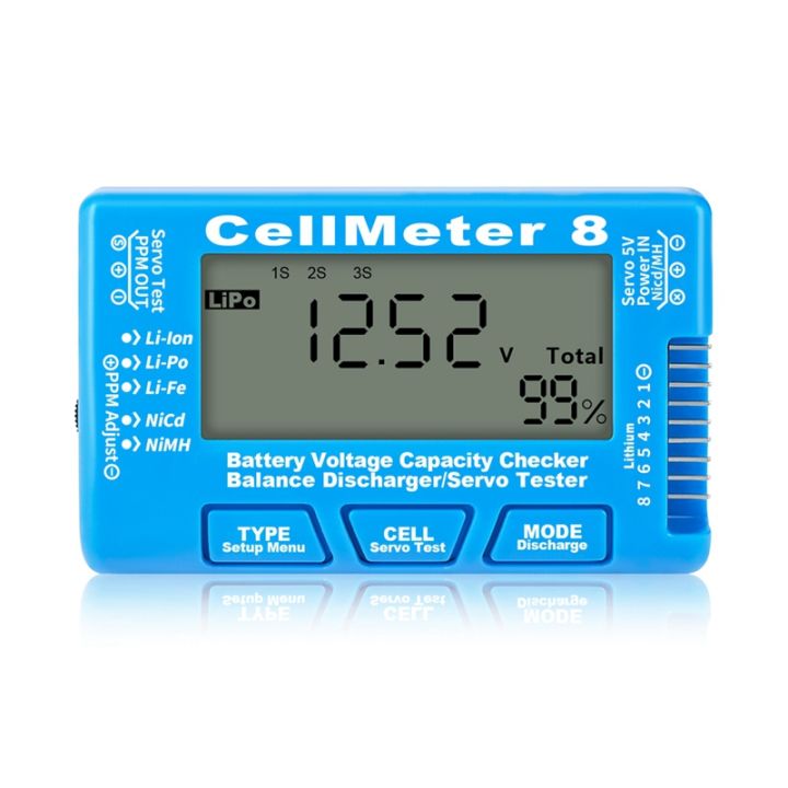 (WAPY) RC Cellmeter 8 Digital Battery Capacity Checker Controller ...
