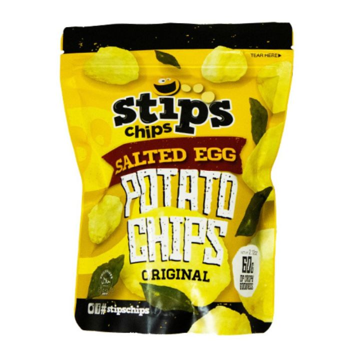 Stips Chips Salted Egg Potato Chips Original 60g | Lazada PH