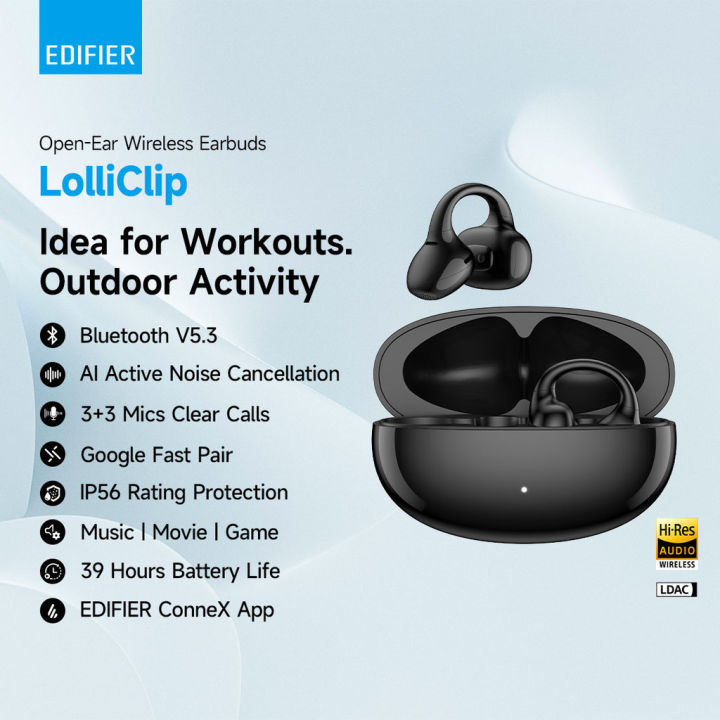 Edifier LolliClip - Sport Open-Ear TWS Earphone Bluetooth 5.4 Hi-Res ...