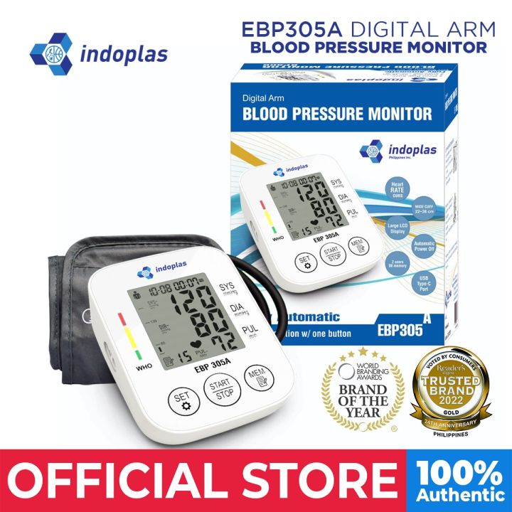 Indoplas Elite Tokyo Japan EBP305A USB-C Powered BP Blood Pressure ...