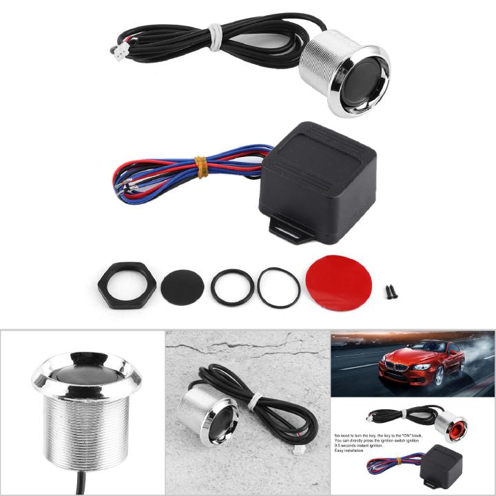 Starter Button Kit Universal Starter Button 12V Engine Push Start for ...