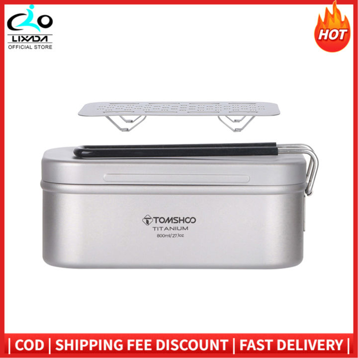 TOMSHOO Hộp Cơm Trưa Hộp Đựng Thức Ăn Trưa Bằng Titan 800ML Hộp Thiếc ...