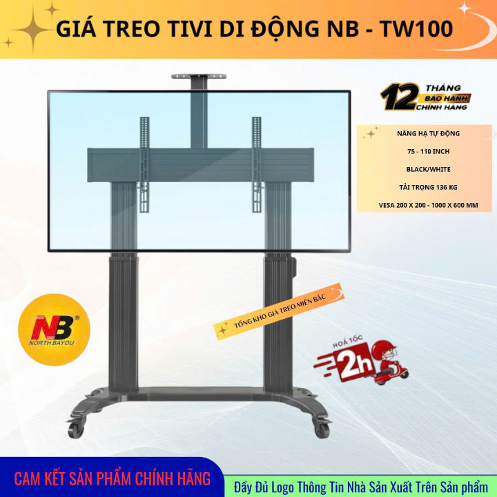 Giá Treo Tivi Di Động NB TW100 (75"- 110") - Dùng Remote Điều Khiển Lên ...