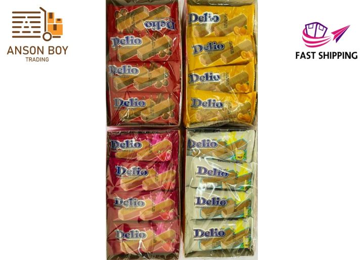 [READY STOCK] DELIO CREAM WAFER 1Box(16gramX24pcs) | Lazada