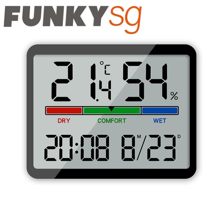 Ultra Thin Electronic Clocks Multifunctional Temperature Humidity LCD ...