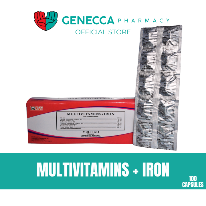 Multivitamins + Iron Multigo Capsule | Lazada PH