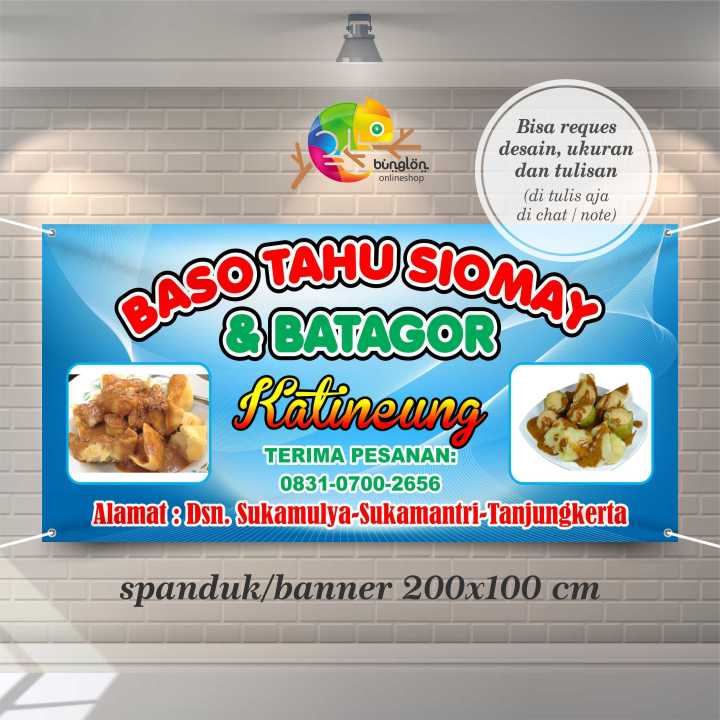 Spanduk, Banner Baso Tahu Siomay Batagor | Lazada Indonesia
