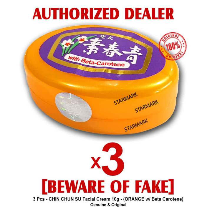 Chin Chun Su Cream Facial Creams 10g each - Orange with Beta Carotene ...
