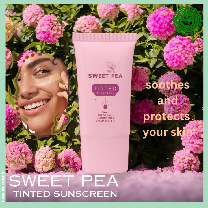SWEET PEA High Protection Perfecting UV Tinted Sunscreen SPF50++ With ...