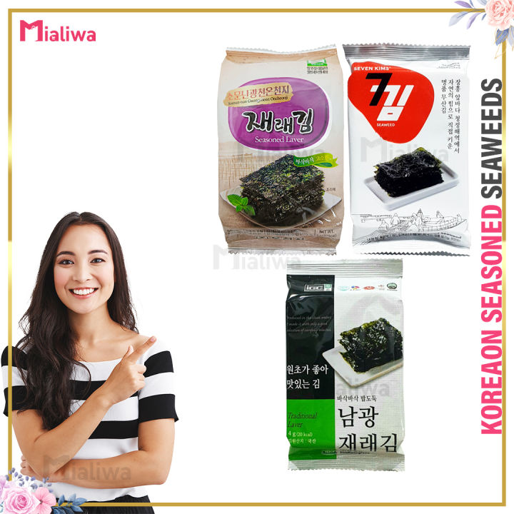 Korean Seasoned Seaweed Snacks 4g, Original Organic Natural Crispy Nori ...