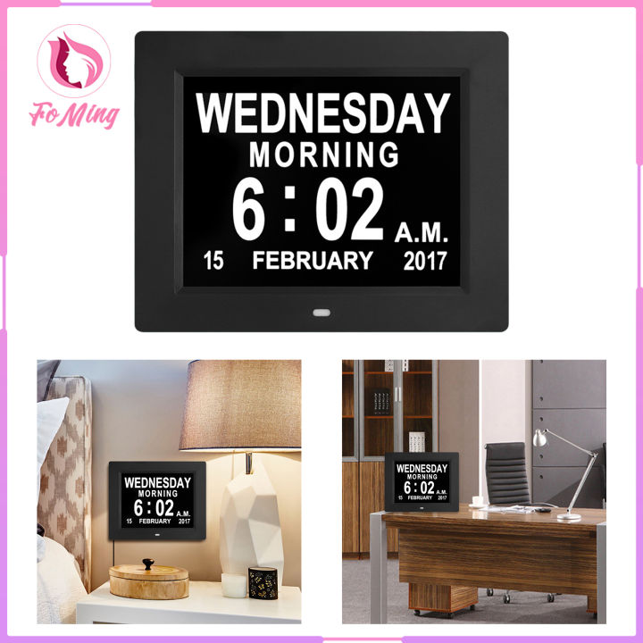 FoMing Digital Day Clock Photo Frame with Extra Large Display for ...