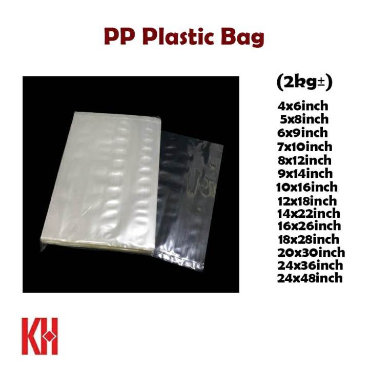 (2kg±) PP Bag / Borong Plastik Transparent Clear Plastics Bag Poly Plastic Bag PP Plastic / Big ...