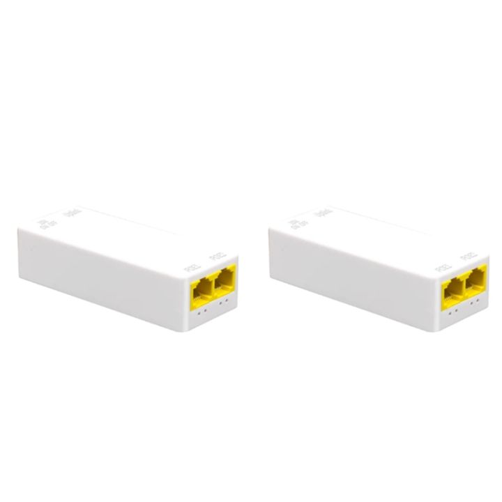 【Latest model】2X 2 Port POE Repeater 10/100Mbps 1 to 2 PoE Extender ...