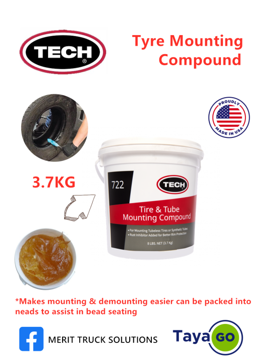 TECH USA 722 Tire & Tube Mounting Compound 3.7kg Car ,Truck, Bus Tire ...