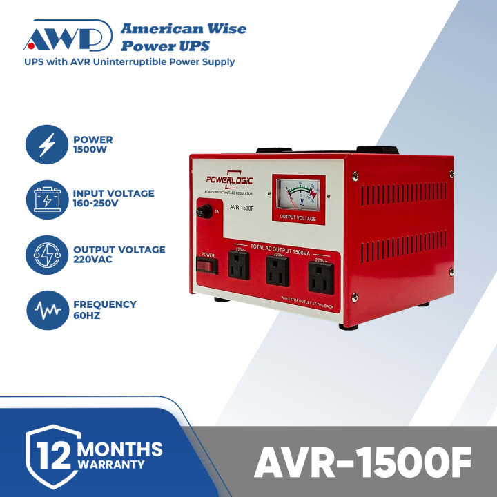 POWERLOGIC AVR-1500F Automatic Voltage Regulator 1500VA | Relay Type ...