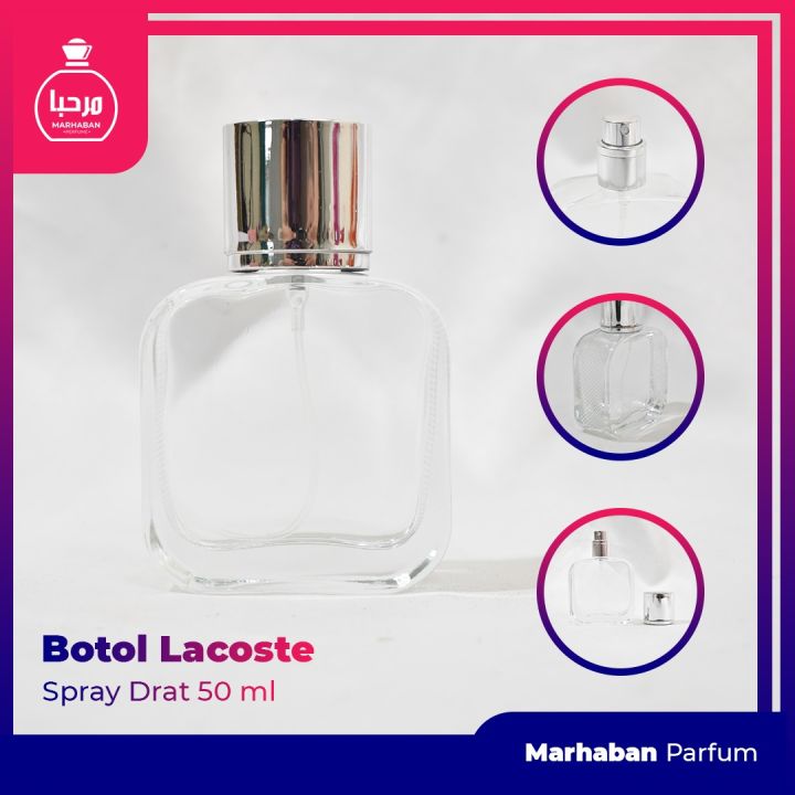Botol coste Trans 50 ml Glass tebal spray 1 lusin botol parfum botol ...