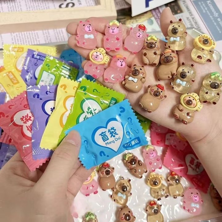 10/20pcs Capybara Random Pack Animals Model Resin Accessories Mini ...