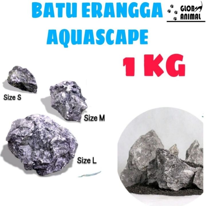 BATU ERANGGA STONE 1KG batu seiryu hias aquarium aquascape iwagumi ...