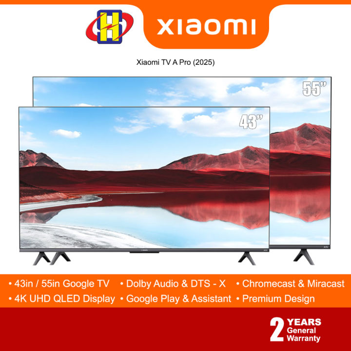Xiaomi 4K UHD Android Smart TV 2025 (43~65") Dolby Vision Audio A Pro ...