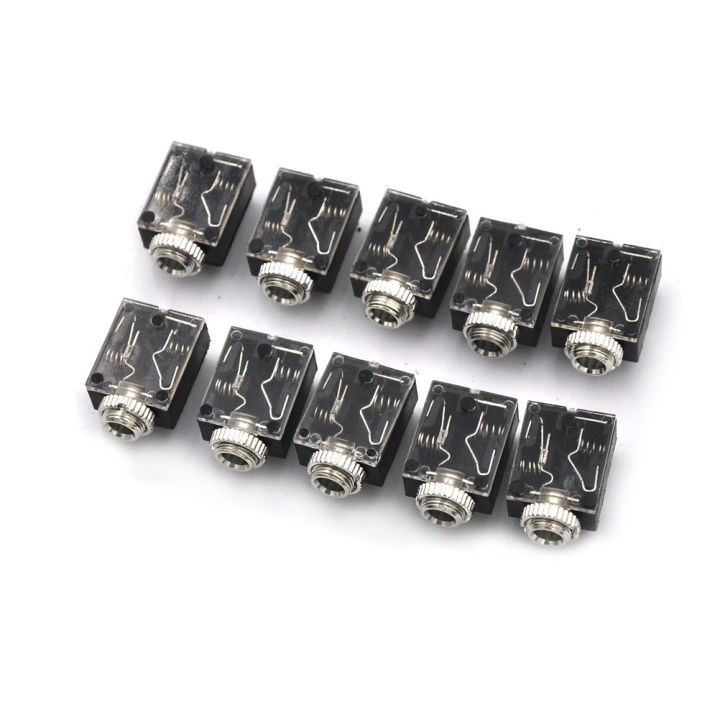 Che 10pcs 3.5mm หูฟัง STEREO AUDIO SOCKET JACK พร้อม NUT 5 PIN PCB ...